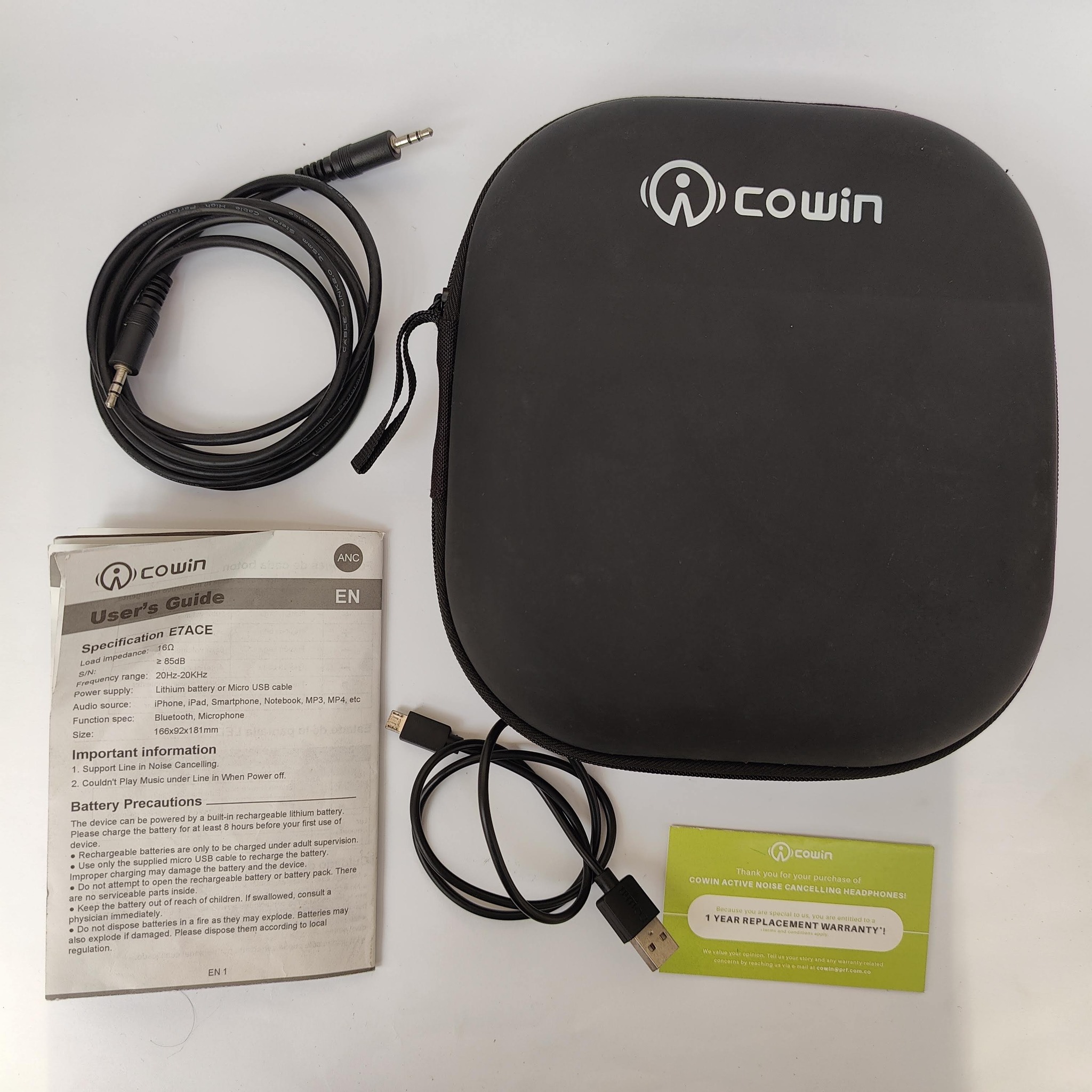 Cowin E9 Headphones Cowin E7 Active Noise Cancelling Bluetooth ...